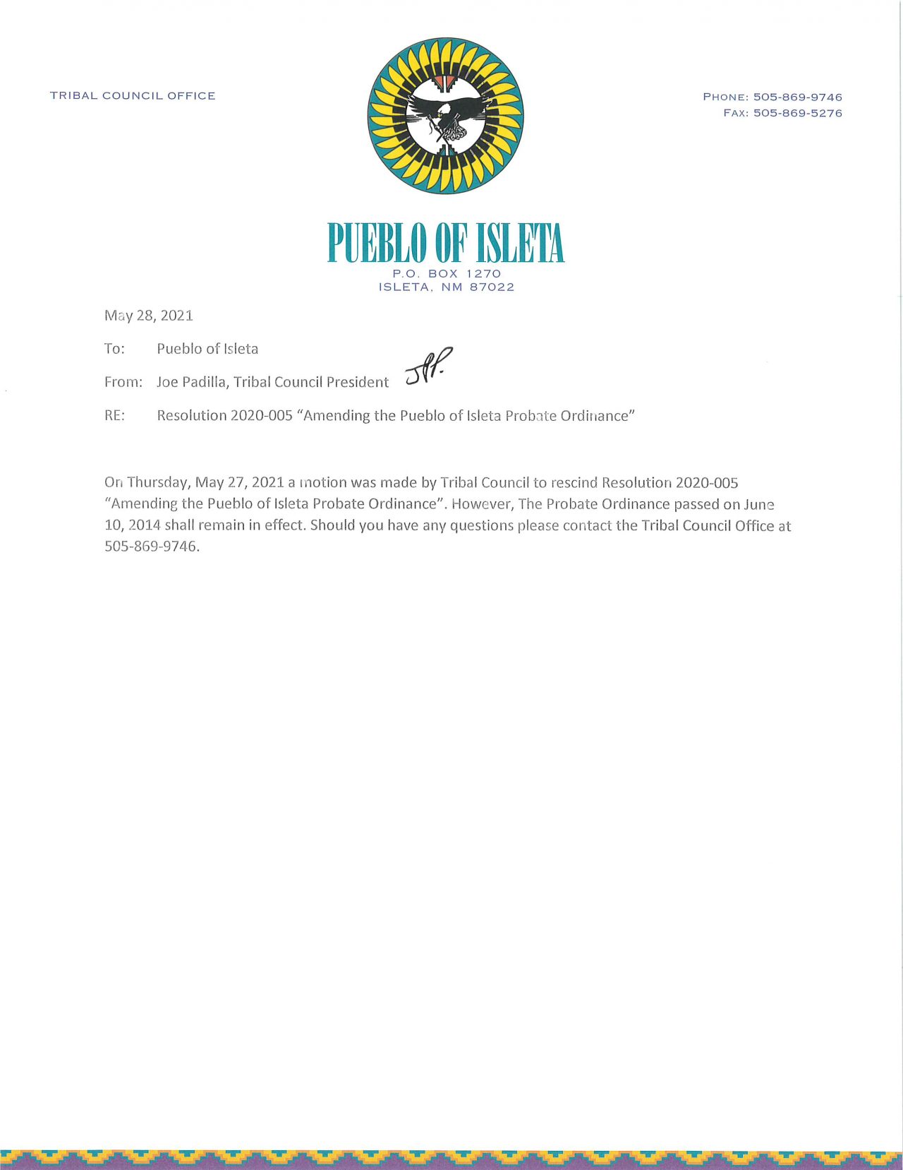 Tribal Council | Isleta Pueblo