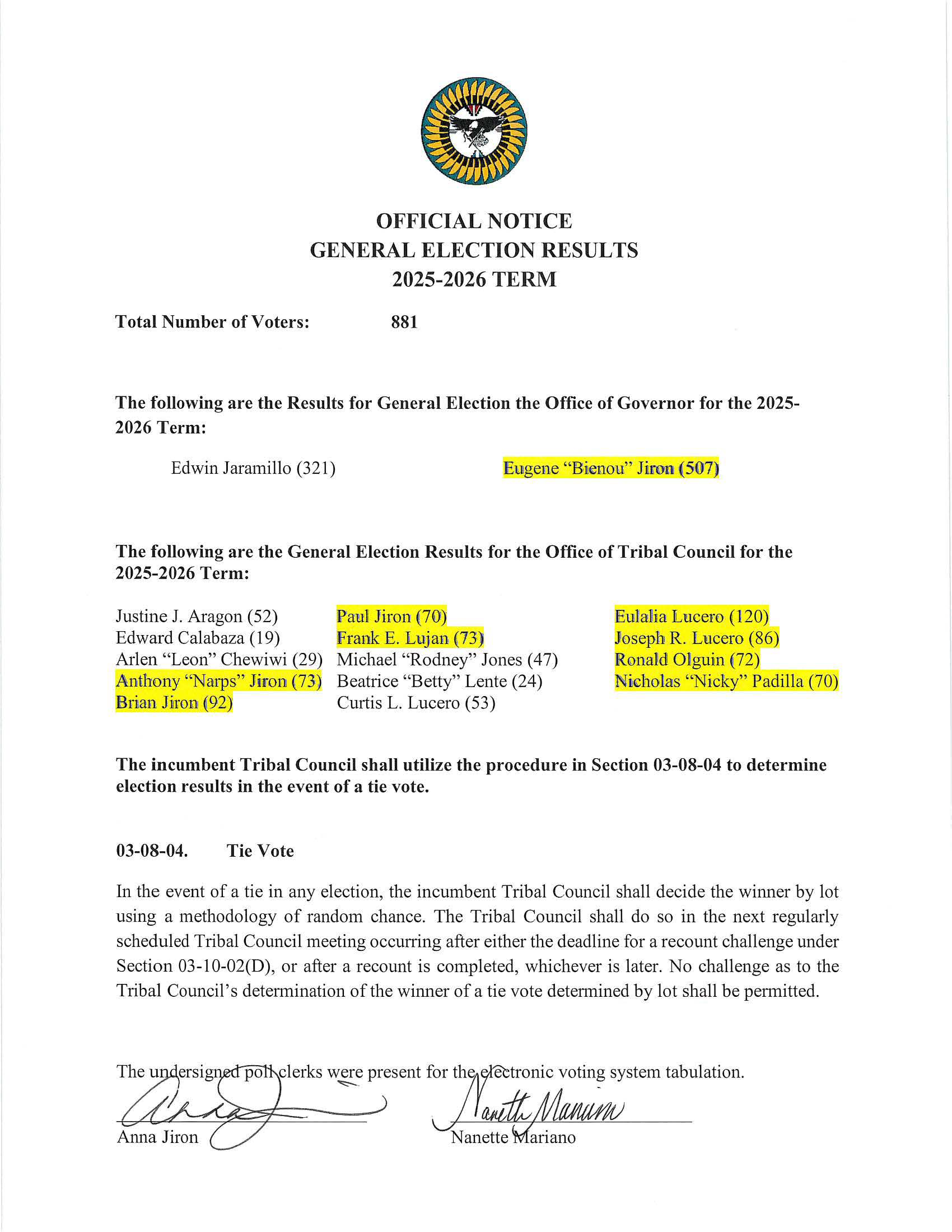 Tribal Council - Isleta Pueblo